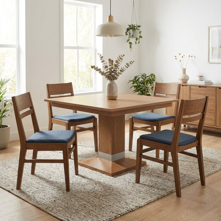 Alex Table - square solid wood table
