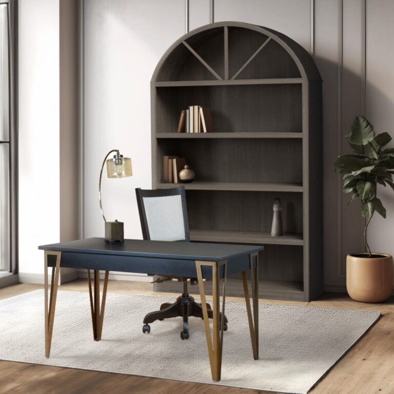 bookcase with curved top